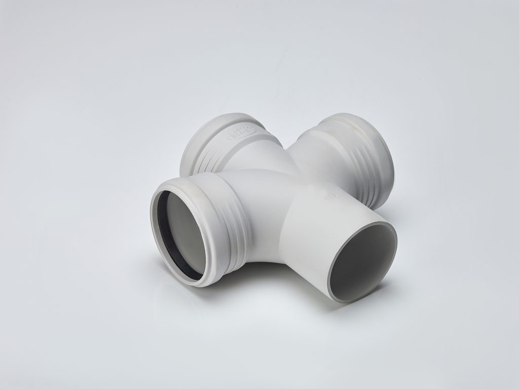 Evolve Ring Seal Silencio Acoustic Pipe Triple Socket Cross Swept Tee ...